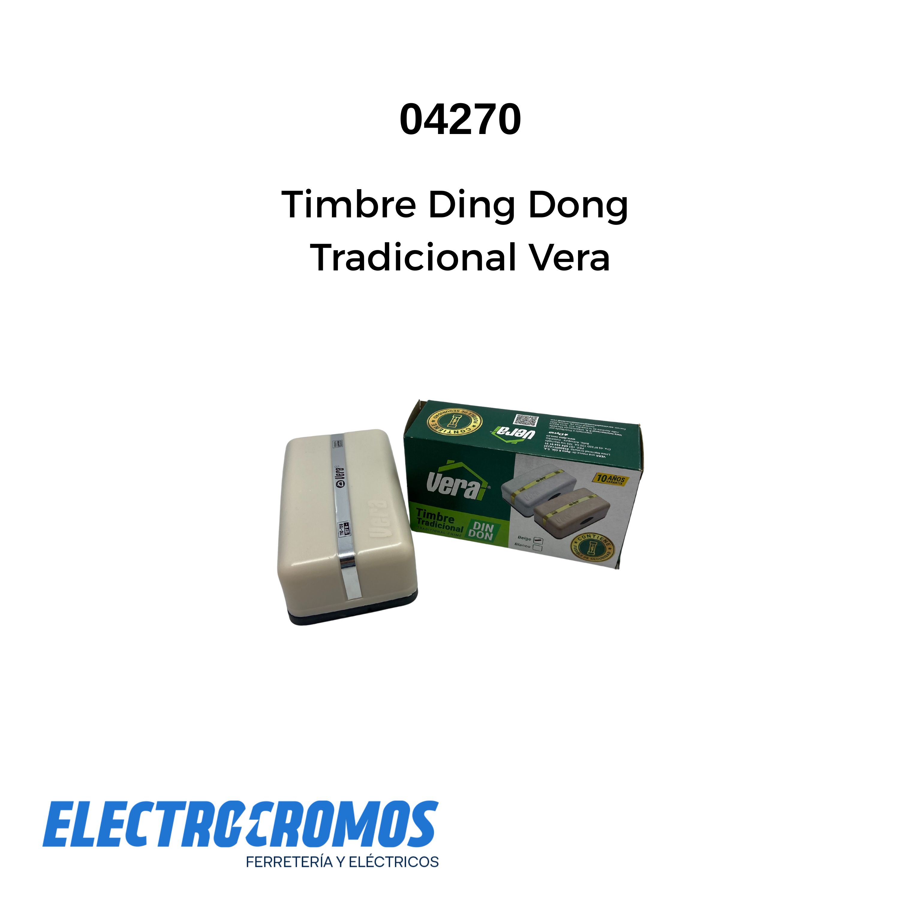 Timbre Ding Dong Tradicional Vera – ELECTROCROMOS - FERRETERÍA Y ELÉCTRICOS