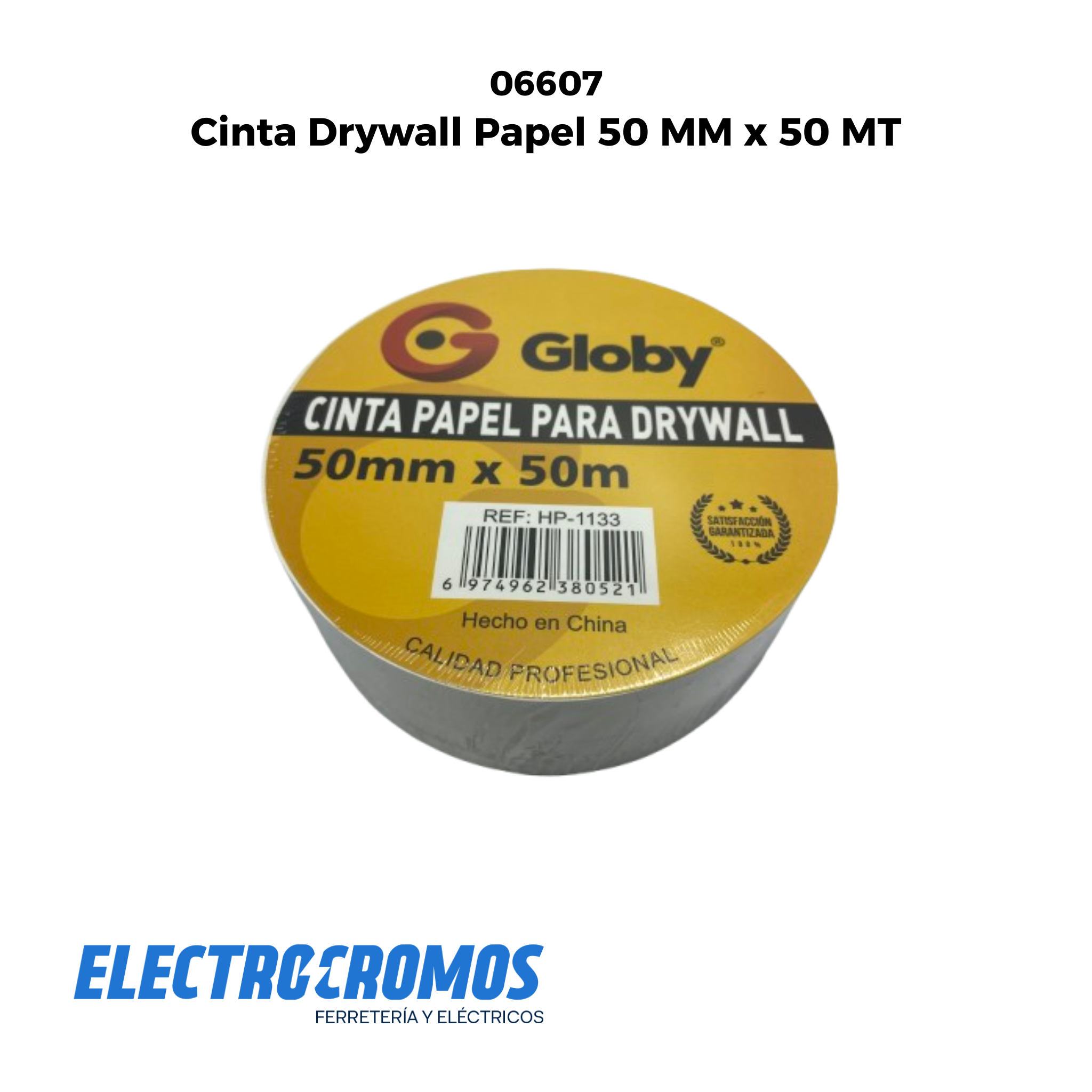 Cinta Drywall Papel 50 MM x 50 MT – ELECTROCROMOS - FERRETERÍA Y ELÉCTRICOS