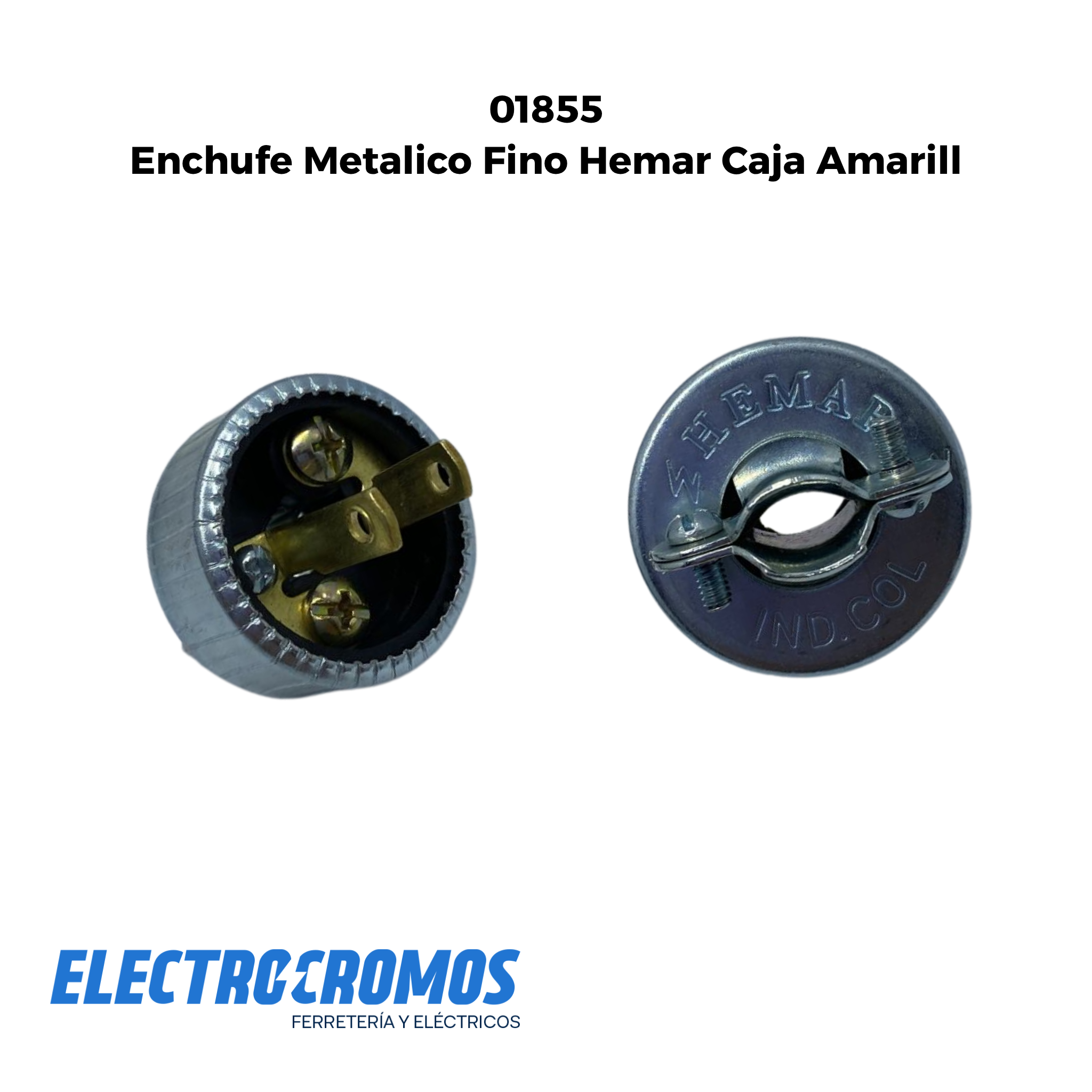 Enchufe Metalico Fino Hemar Caja Amarill - ElectroCromos ...